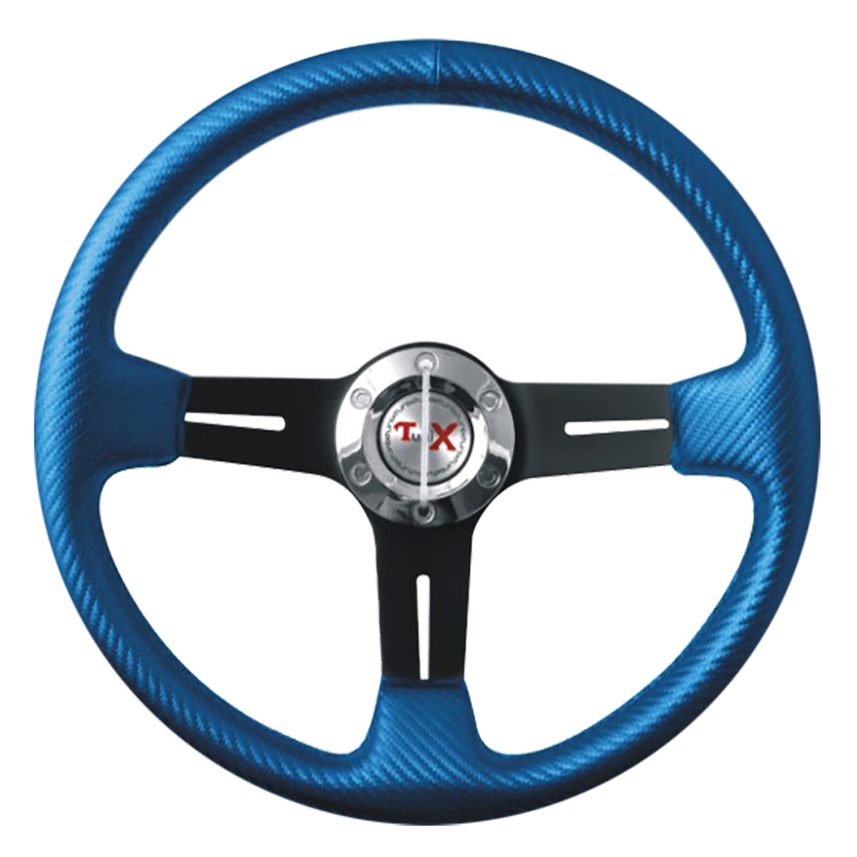 Volante Deportivo Tipo Racing Negro con Azul Tunix