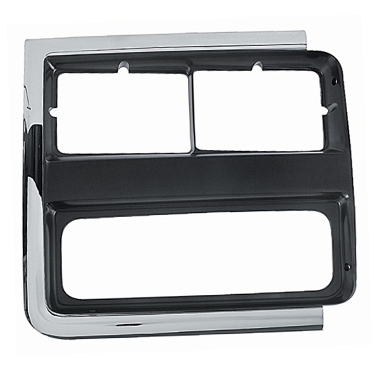 Bisel Negro con Marco Cromado de Faro y Cuarto Delantero Izquierdo