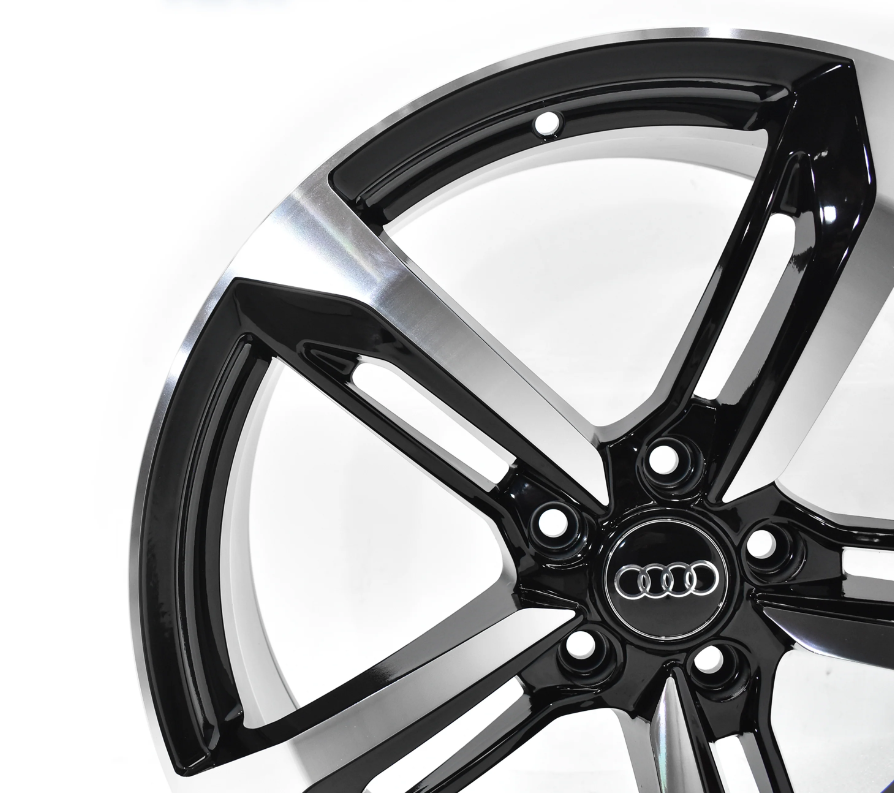 Juego 4 Rines Negros con Brazos Pulidos de 19" AM Wheels