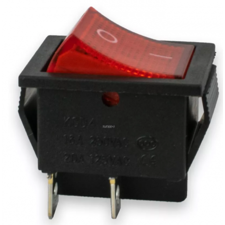 Switch de Tecla Semi Cuadrado Mediano con Luz Rojo Tunix ...