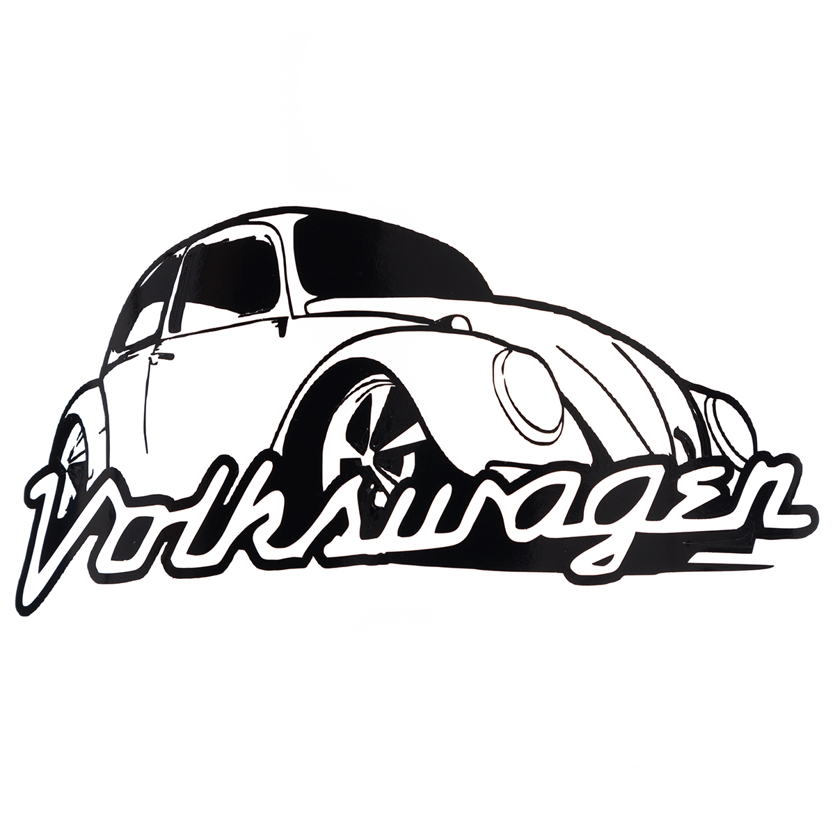 Calcomanía Externa de Vinil con Imagen Vocho Volkswagen Cursiva ...
