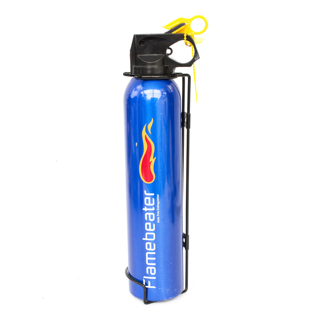 Extinguidor Desechable Color AZUL con Base para Uso Automotriz ...