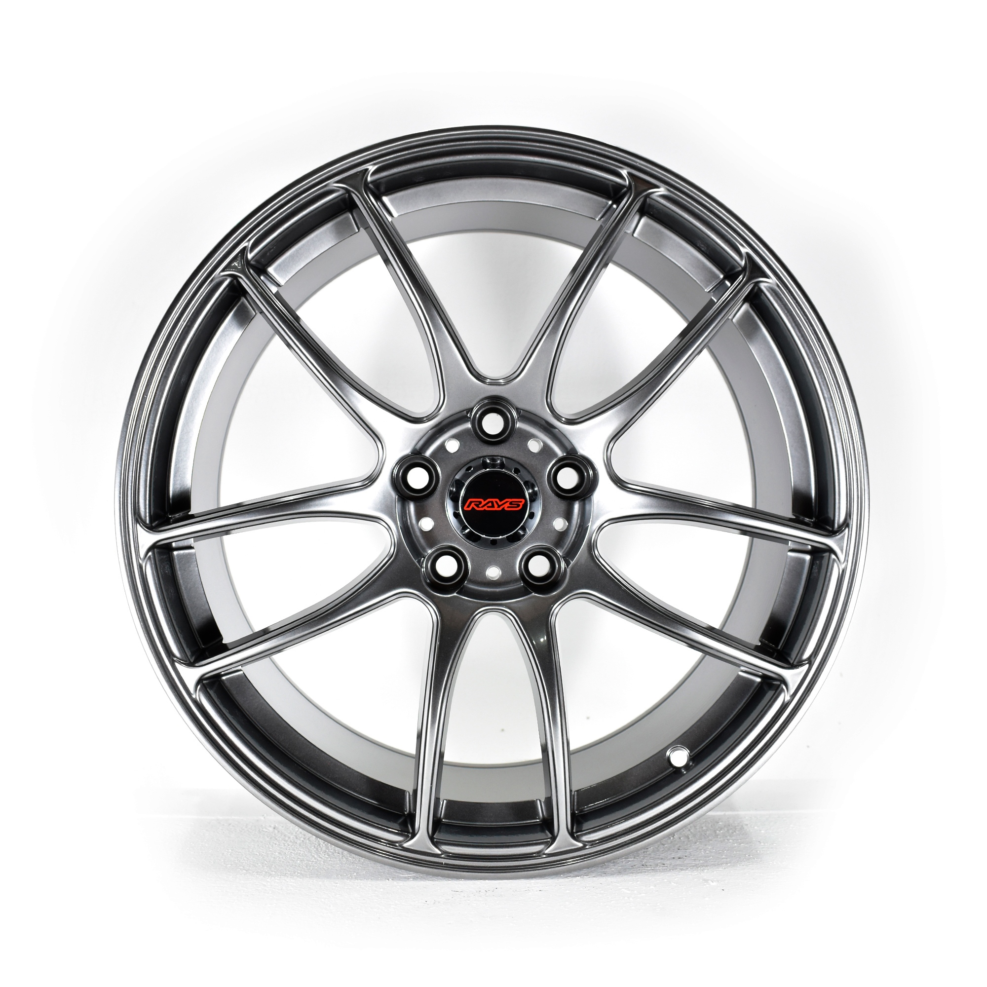 Juego de 4 Rines de 18" con Centro RAYS Acabado Grafito de 5 Birlos ...