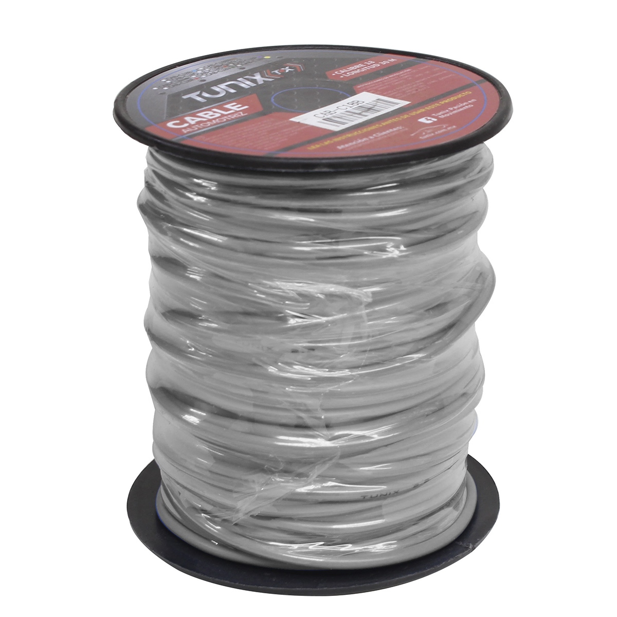 Cable 30M Calibre 18 Gris Tunix - Refaccionaria Mario