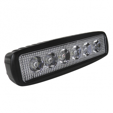 Faro con 6 Hiper LED´s de Luz Blanca con Carcasa Negra