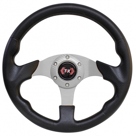 Volante Automotriz de 3 Brazos de Aluminio Gris