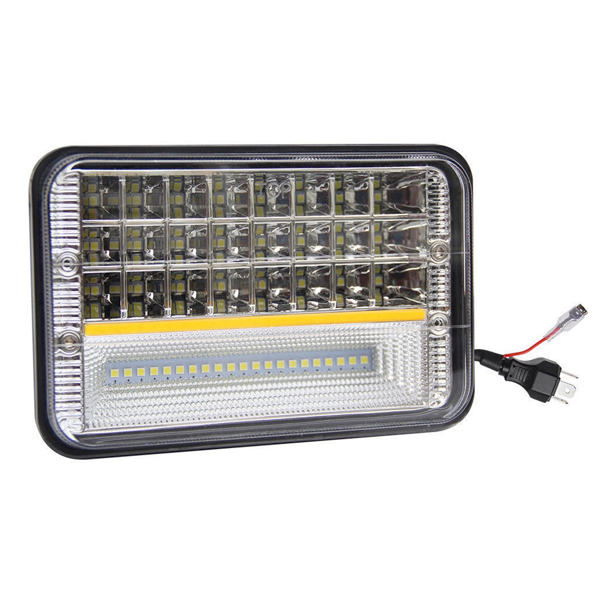 Par de Faros Rectangulares de 5" con 42 LEDs y Línea Transversal LED ...