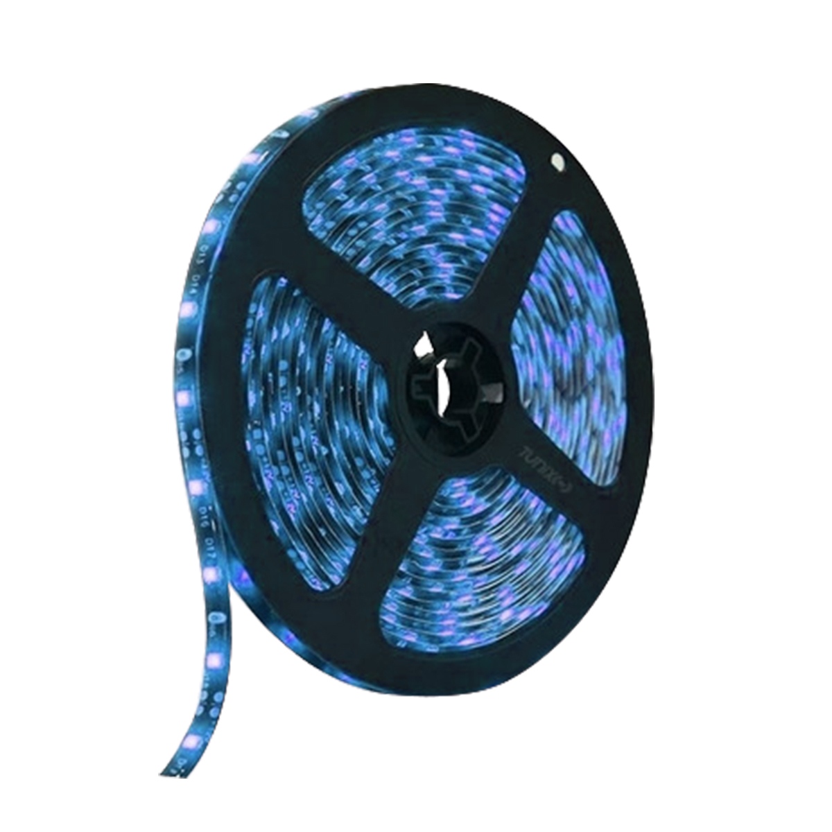 Rollo de 5 metros 3528 con 60 Leds de Fondo Negro con Azul Tunix ...